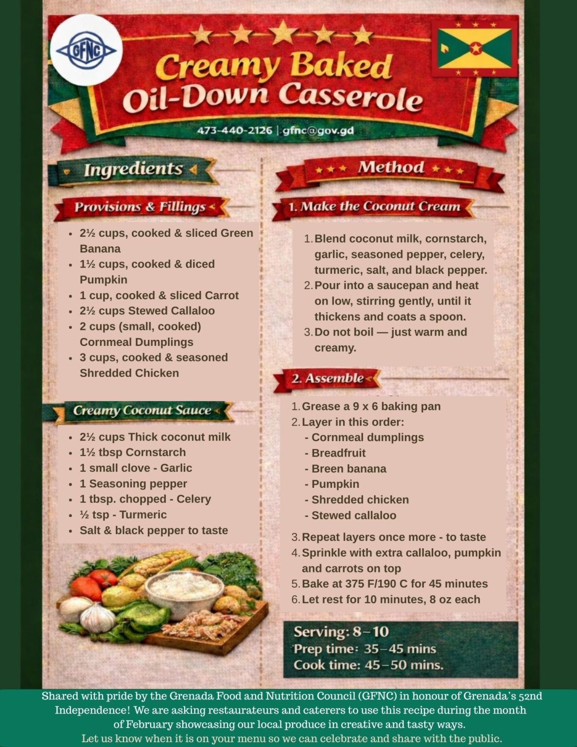 GFNC 2026 Independence Themed Recipes - Grenada Food and Nutrition Council