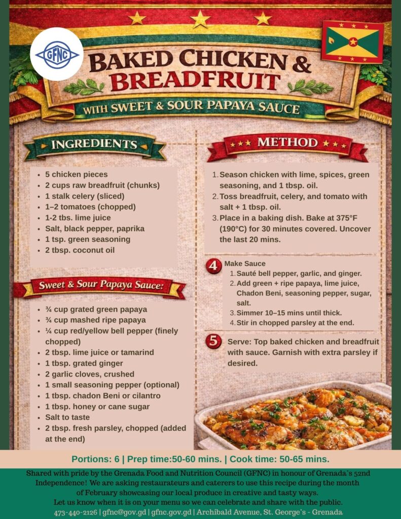 GFNC 2026 Independence Themed Recipes - Grenada Food and Nutrition Council
